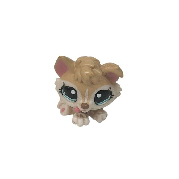 Toys | Littlest Pet Shop Lps Tan Peach Husky Puppy Dog With Blue Dot ...